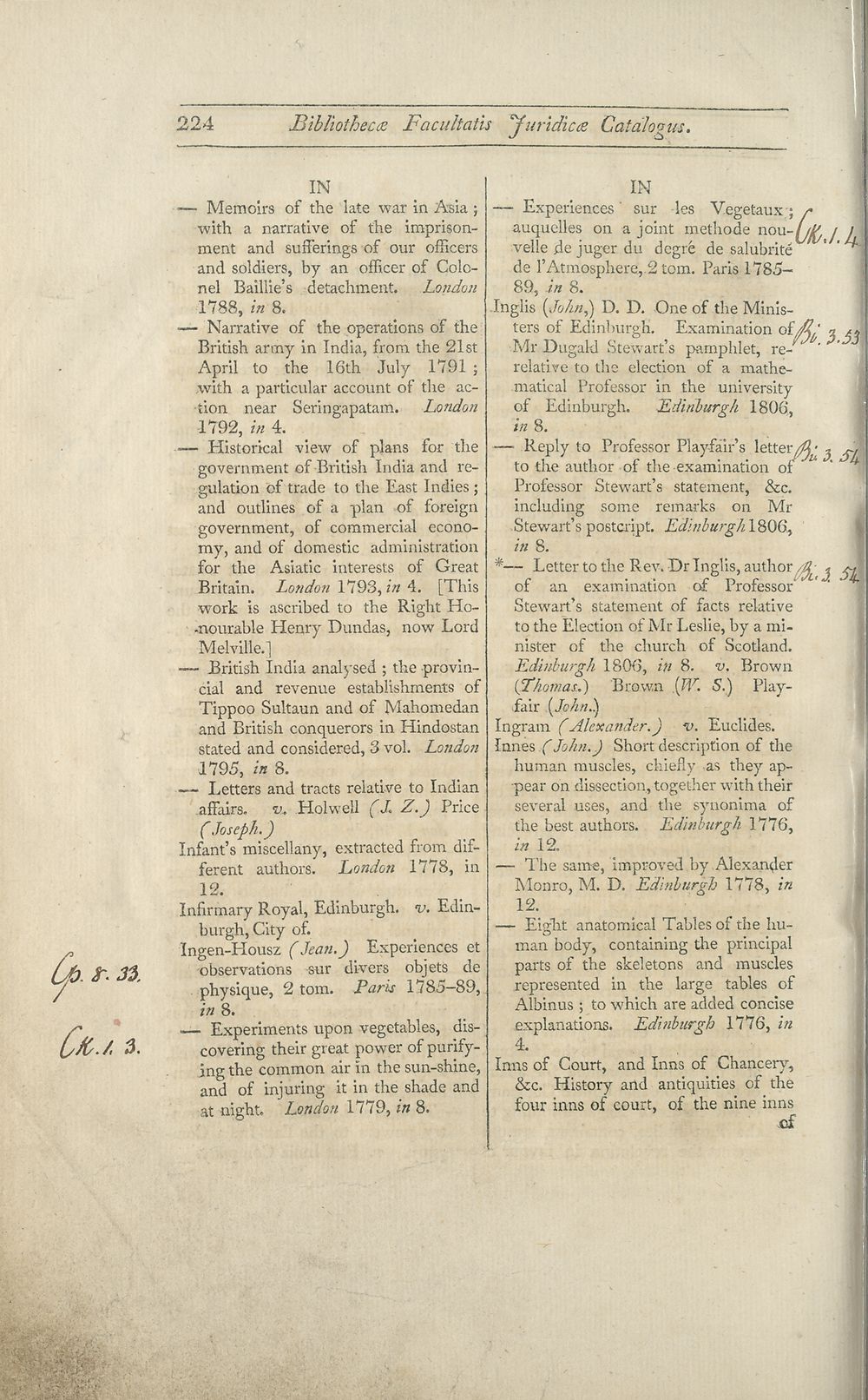 (230) Page 224 - Catalogue of the library of the Faculty of Advocates ...