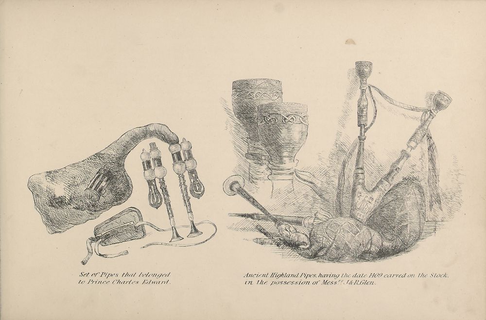 (17) Illustrated plate - Set of pipes that belonged to prince Charles ...