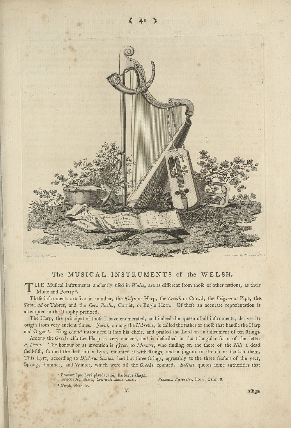 (57) Illustrated plate - Musical instruments of the Welsh - Glen ...