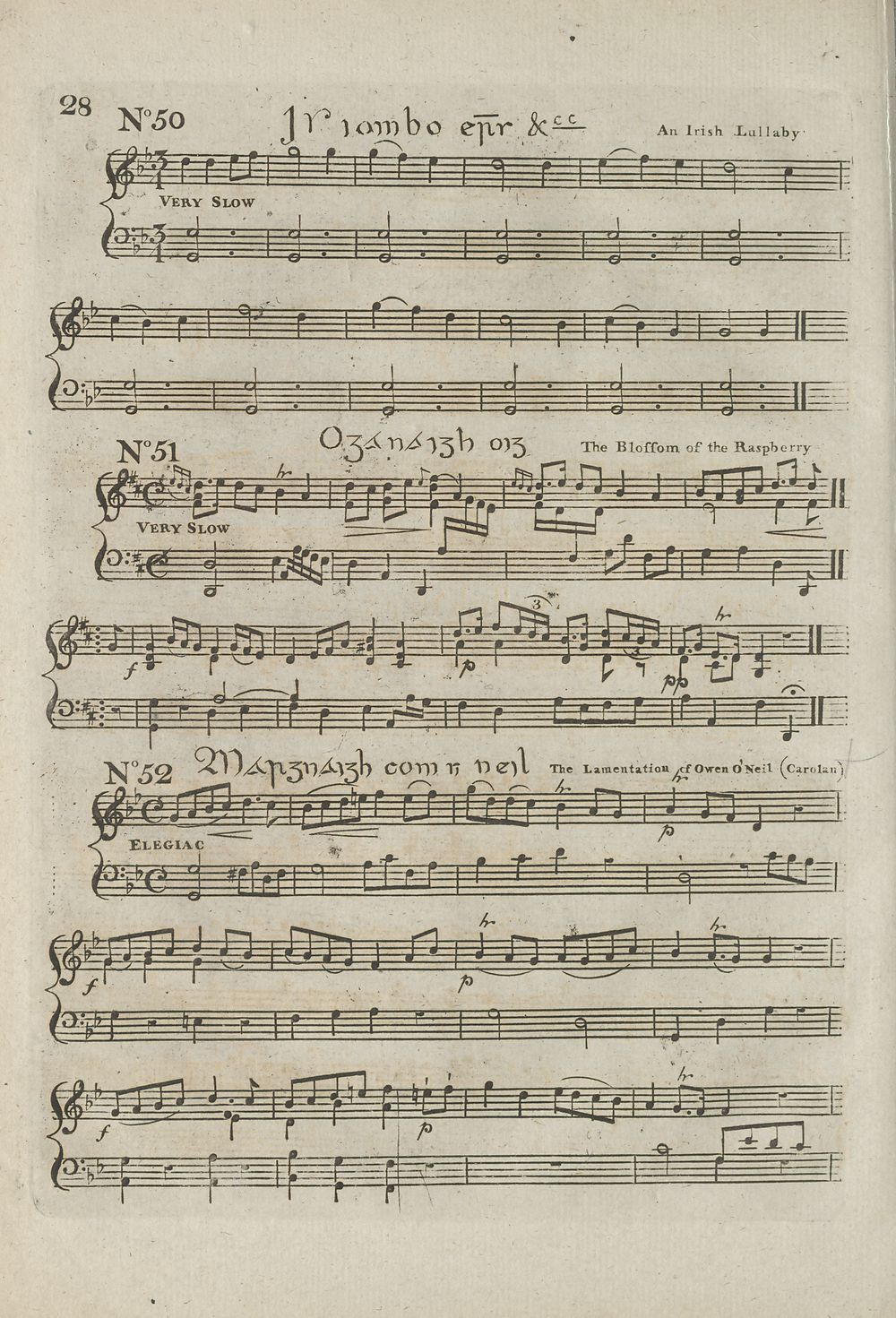 (40) Page 28 - Irish Lullaby -- Blossom of the Raspberry -- Lamentation ...