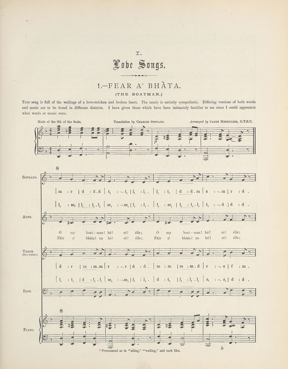 (17) Page 1 - Fear a' bhata (The boatman) - Glen Collection of printed ...