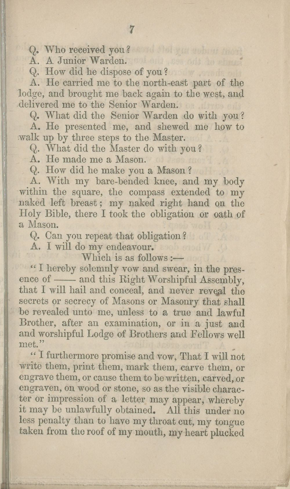 (7) - Freemasonry > Jachin and Boaz, or, The free mason's catechism ...