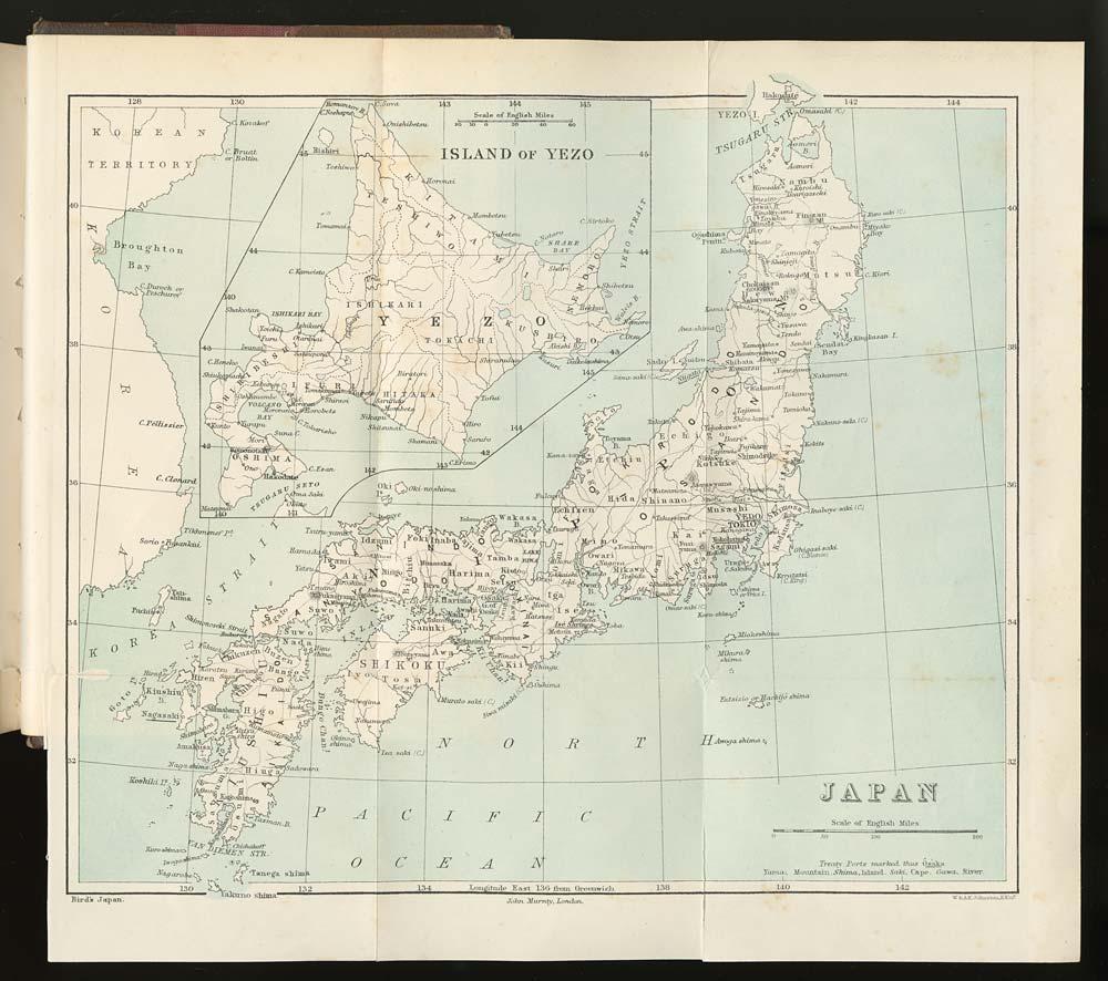 (10) Fold-out map at end of book - Bird's Japan - Japan > Unbeaten ...