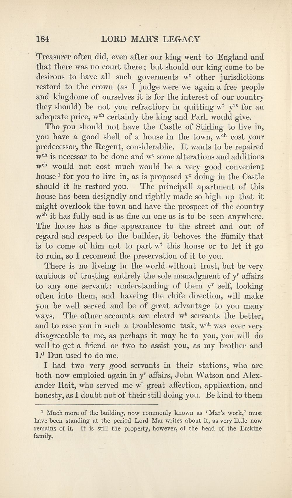 (209) Page 184 - Series 1 > Diary of Sir Archibald Johnston, Lord ...