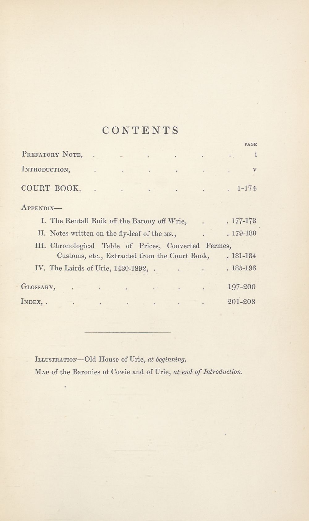 (14) Contents - Series 1 > Court book of the Barony of Urie in ...