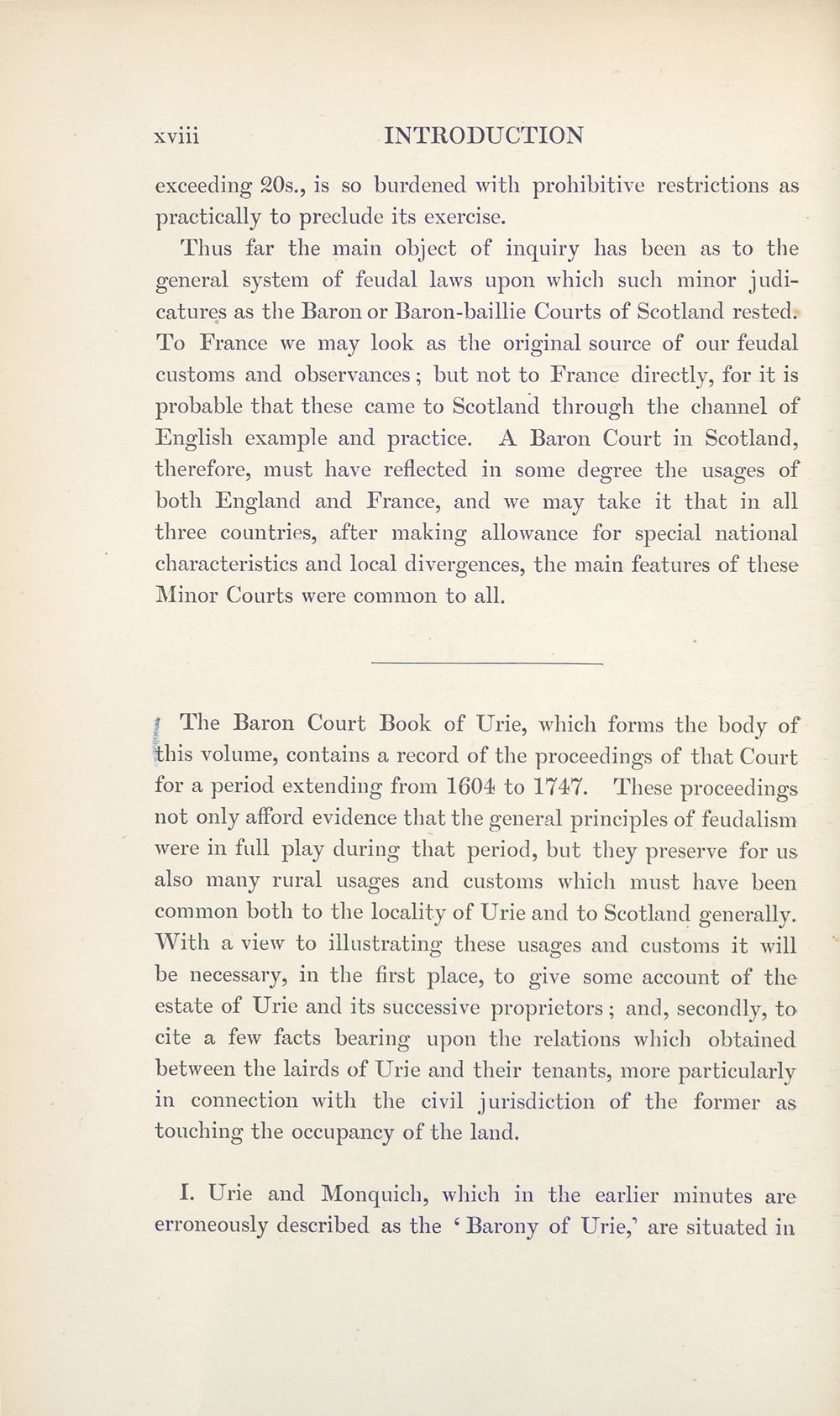 (29) Page xviii - Series 1 > Court book of the Barony of Urie in ...