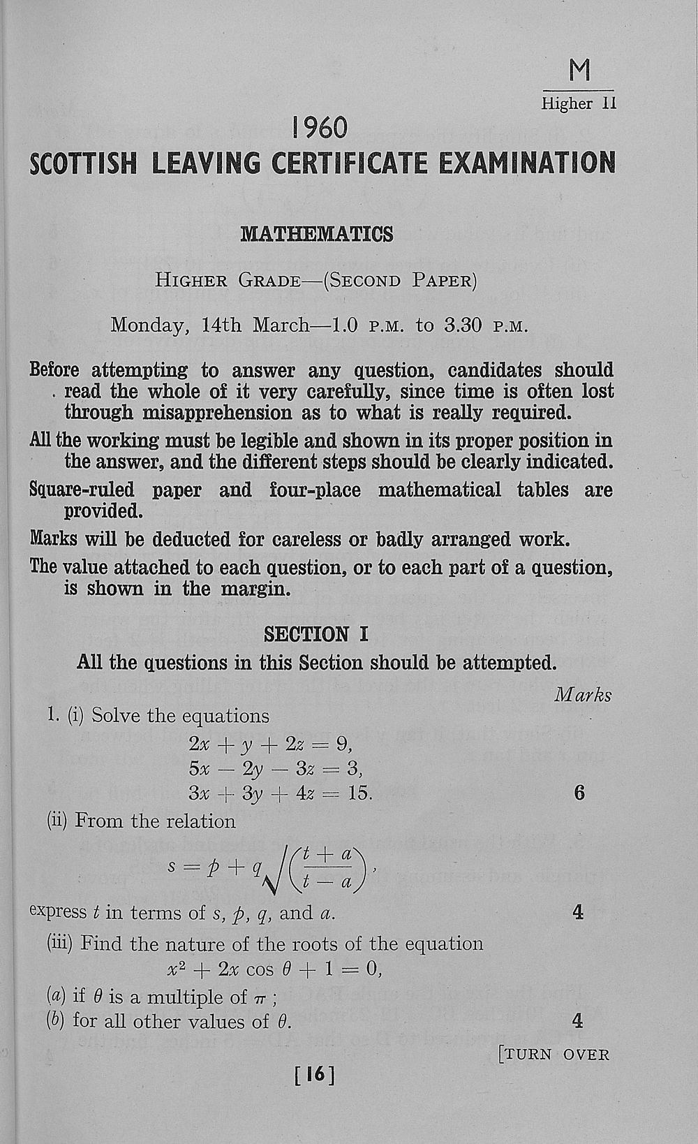 Browse and search > 1951-1961 - Scottish Leaving Certificate ...