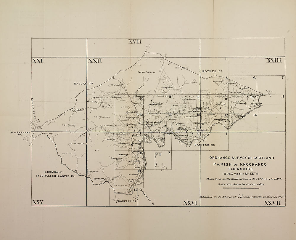 (639) Map - Parish of Knockando - Kinellar -- Knockando - Ordnance ...