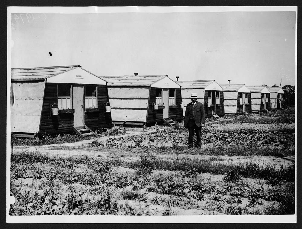 (280) C.1974 - Lady carpenters live in these cosy little huts and call ...