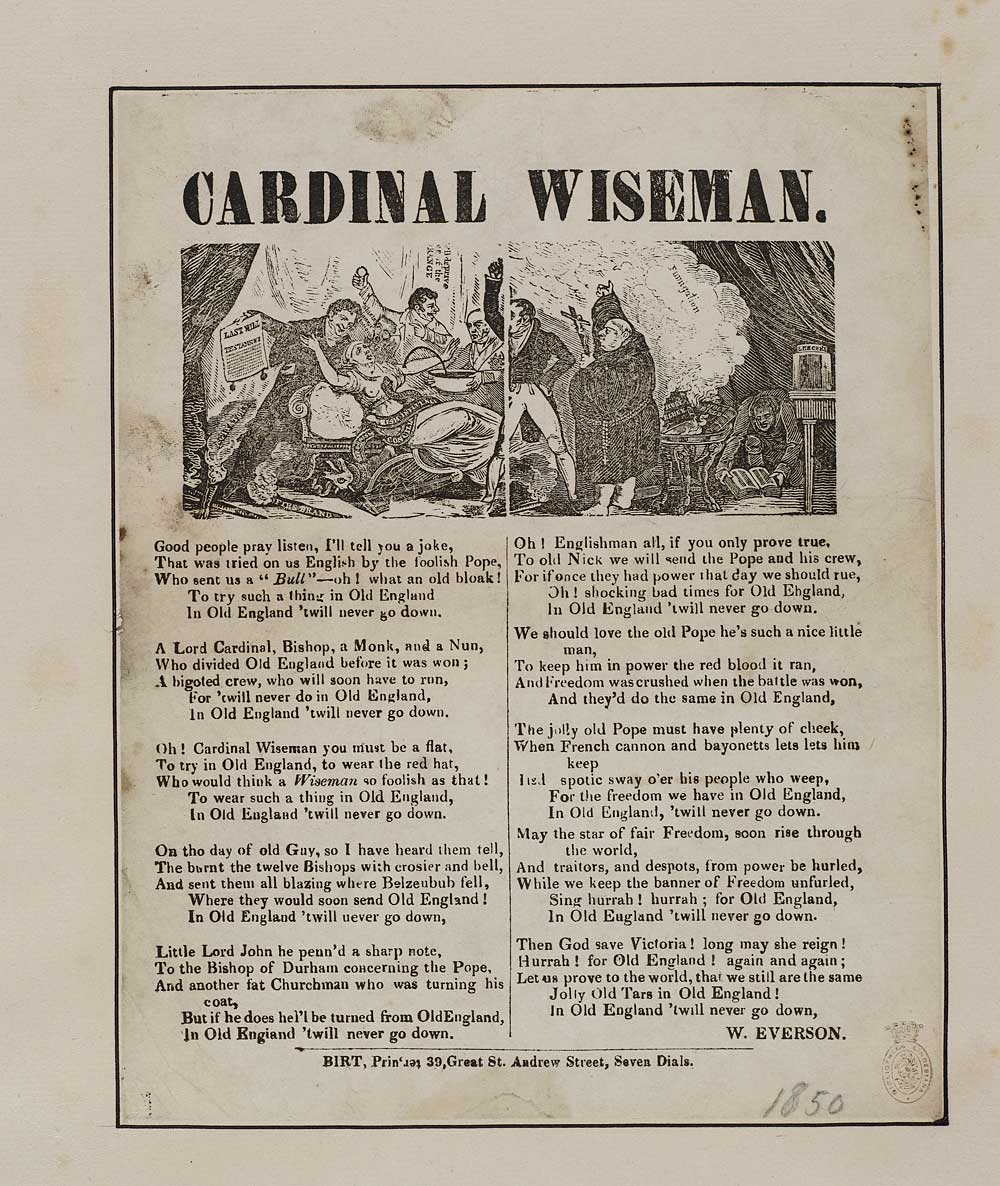 Cardinal Wiseman - Religion & morality - English ballads - National ...