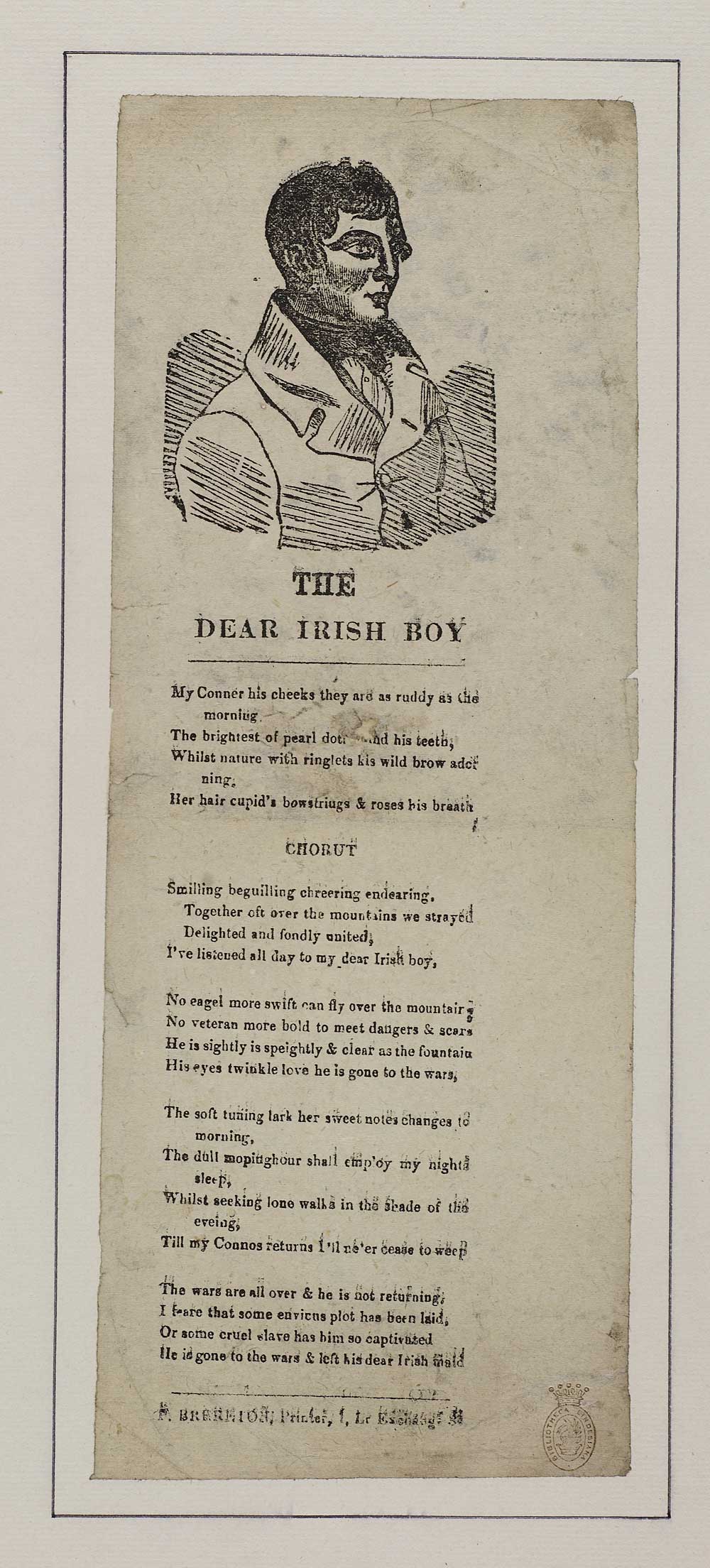 Dear Irish boy - Ireland - English ballads - National Library of Scotland