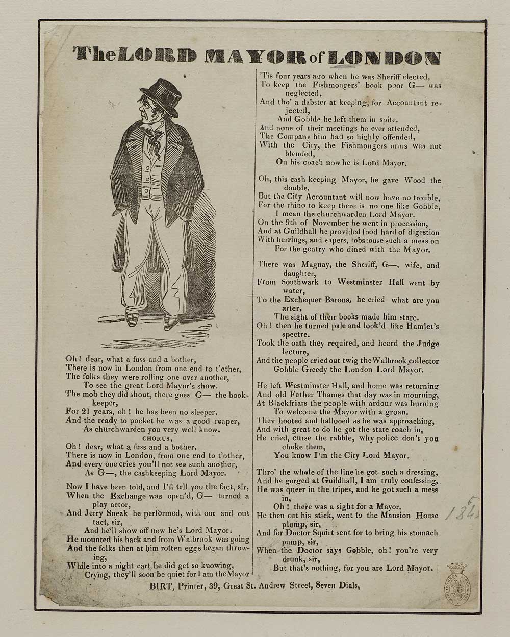 Lord Mayor of London - Politics & government - English ballads ...