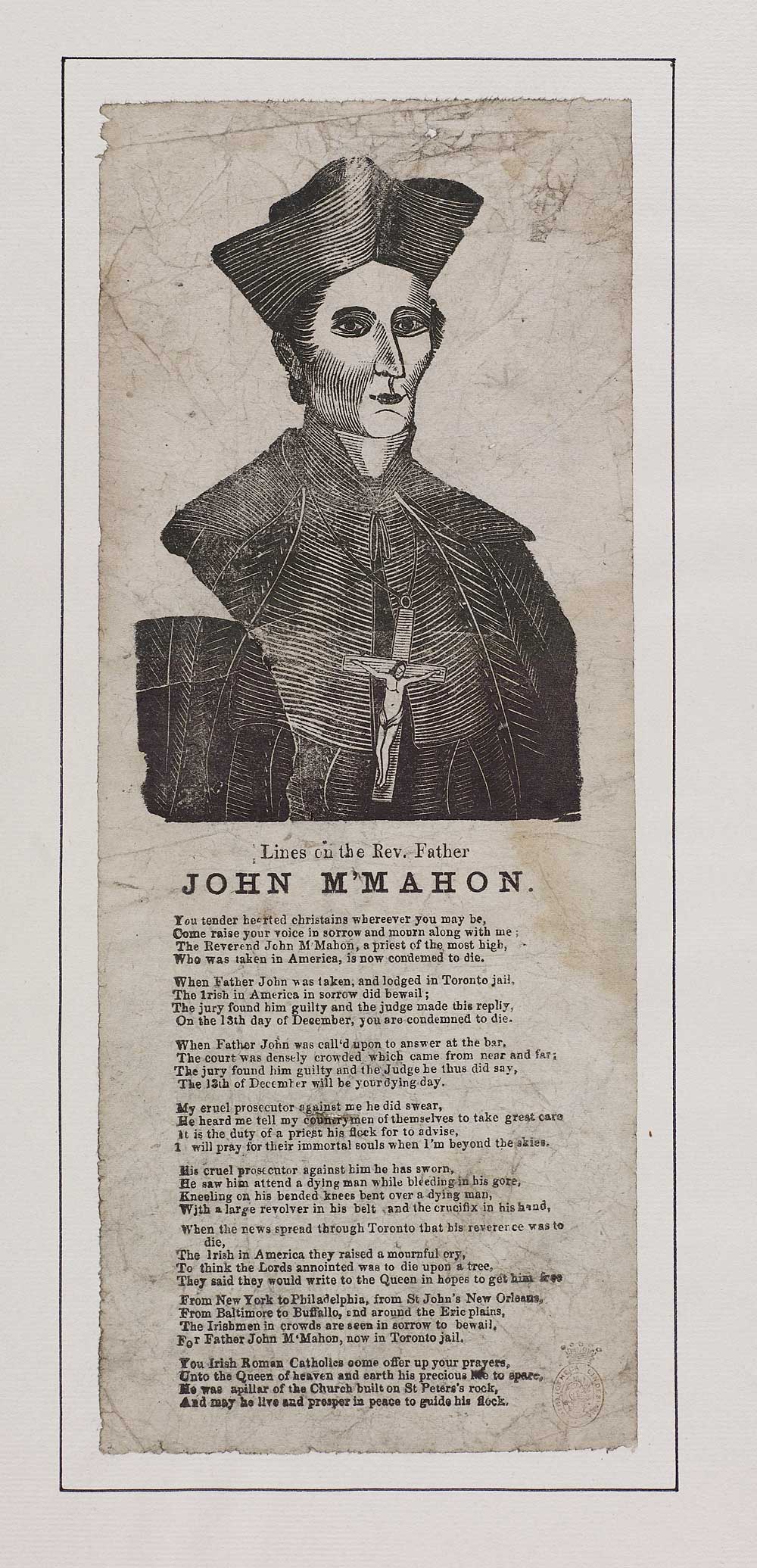 Lines on the Rev Father John M'Mahon - Crime & punishment - English ...