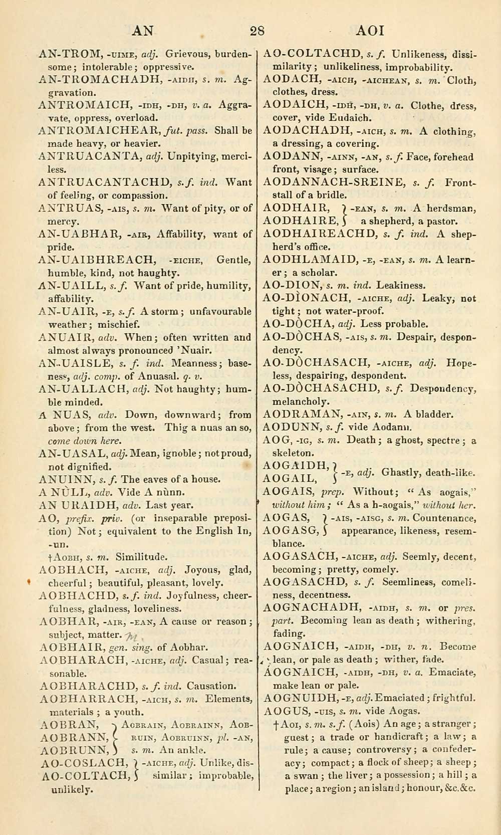 (42) - Blair Collection > Dictionary of the Gaelic language - Early ...