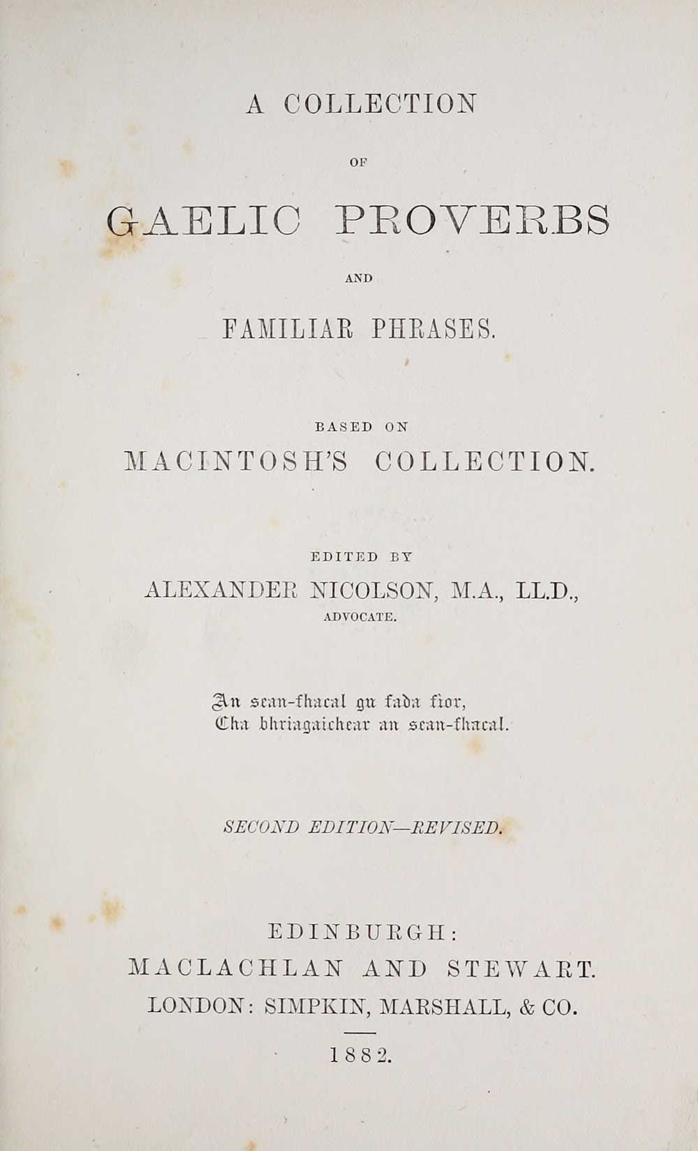 (7) - Matheson Collection > Collection of Gaelic proverbs and familiar ...