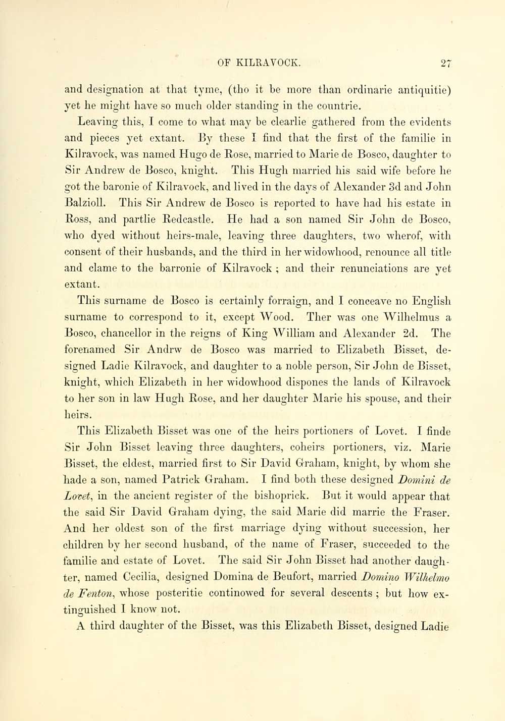 (53) Page 27 - Spalding Club > Genealogical deduction of the family of ...
