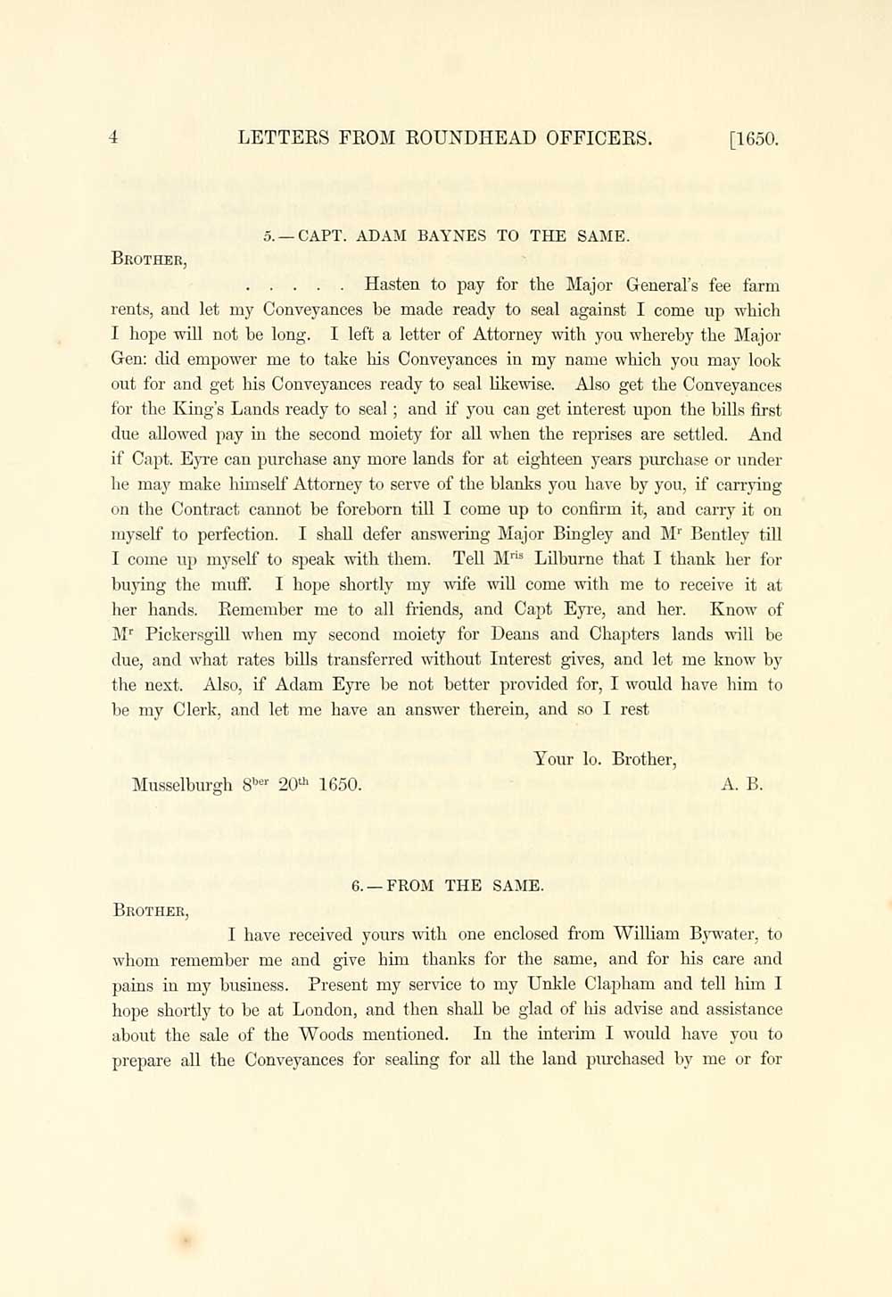 (26) Page 4 - Bannatyne Club > Letters from Roundhead officers written ...