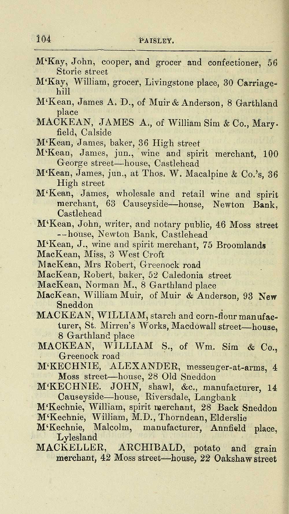 (108) - Towns > Paisley > 1862-1884 - Watson's directory for Paisley ...