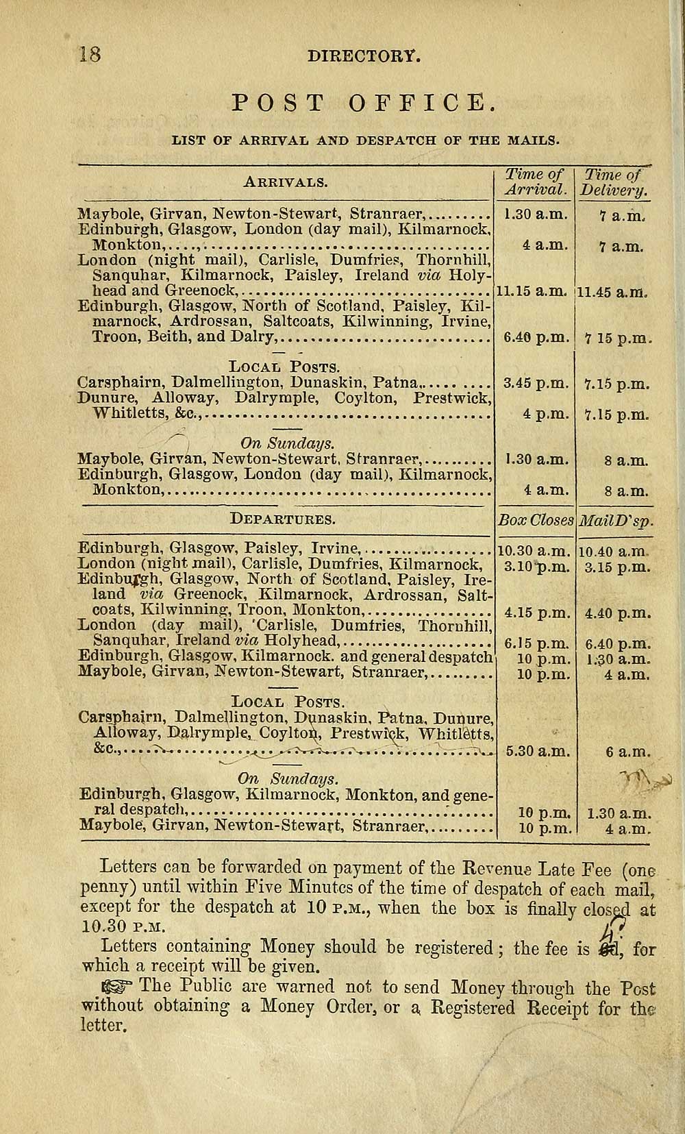 (22) - Towns > Ayr > 1849-1871 - Post-Office directory for Ayr, Newton ...