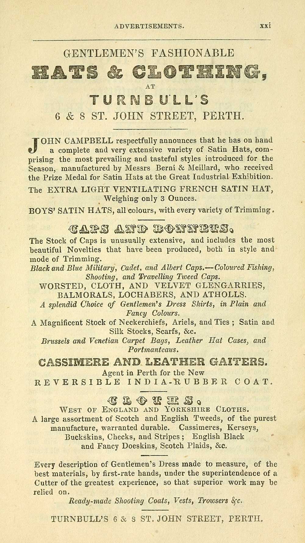 (189) - Towns > Perth > 1852-1853 - Perth Directory for 1852-53 ...