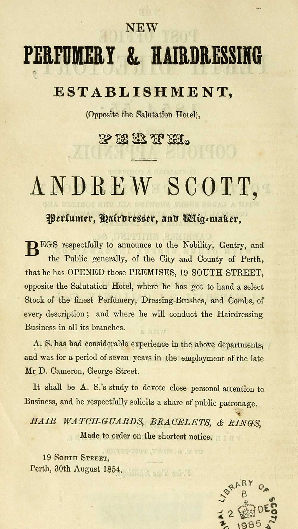 (10) - Towns > Perth > 1845-1885 - Post Office Perth directory > 1854 ...