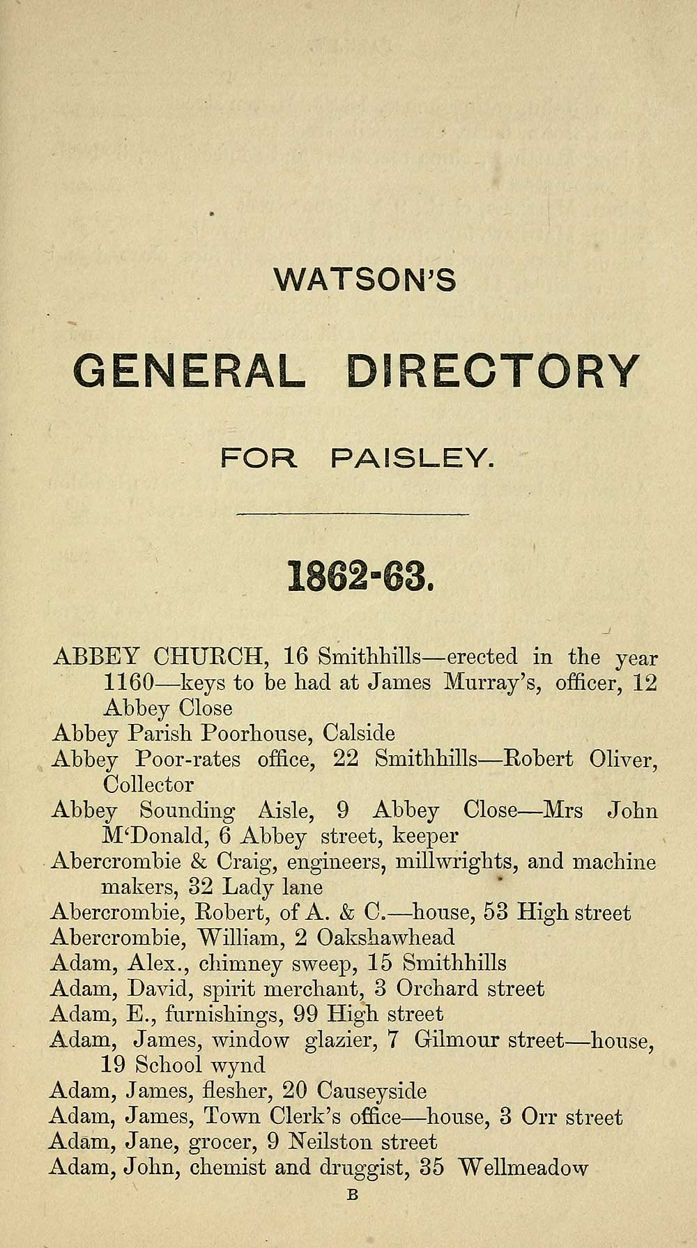 (17) - Towns > Paisley > 1862-1884 - Watson's directory for Paisley ...