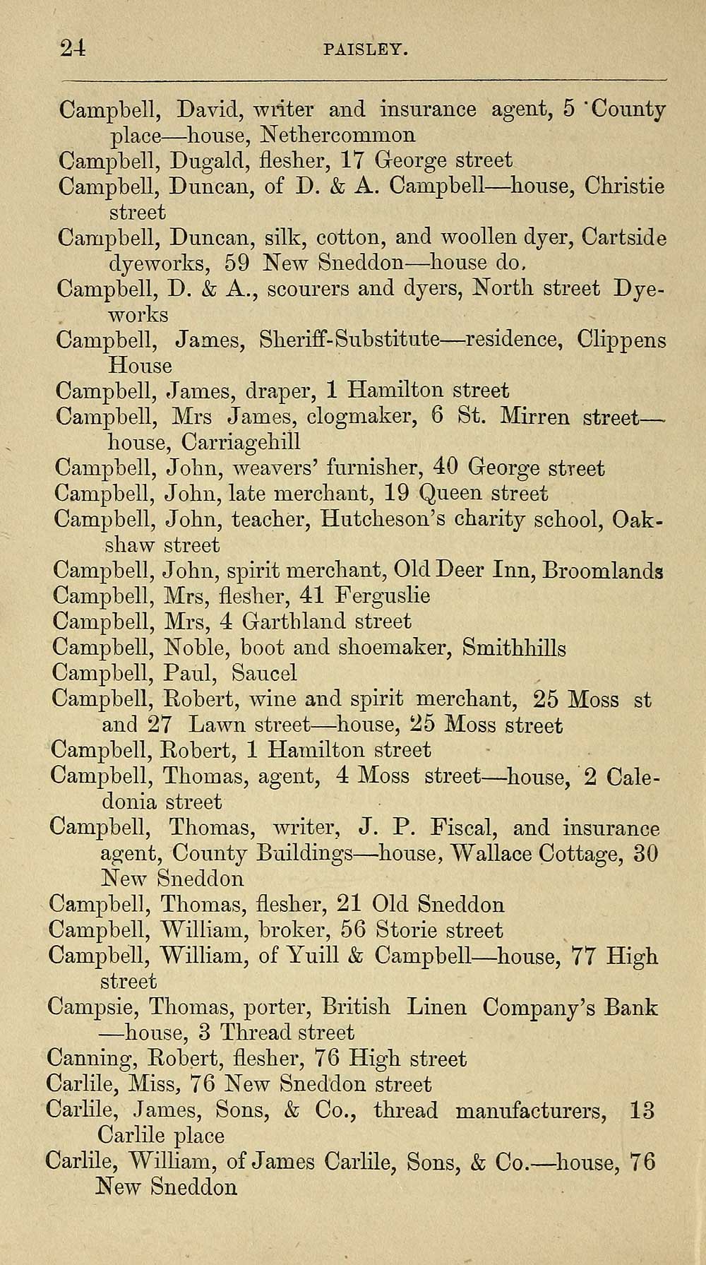 (28) - Towns > Paisley > 1862-1884 - Watson's directory for Paisley ...