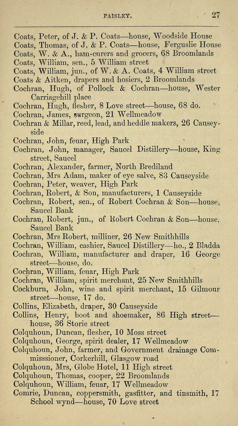 (31) - Towns > Paisley > 1862-1884 - Watson's directory for Paisley ...