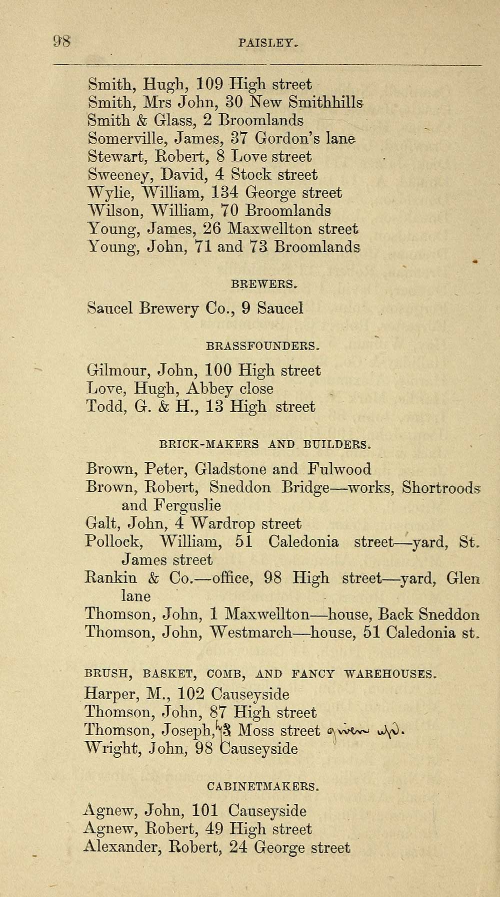 (102) - Towns > Paisley > 1862-1884 - Watson's directory for Paisley ...