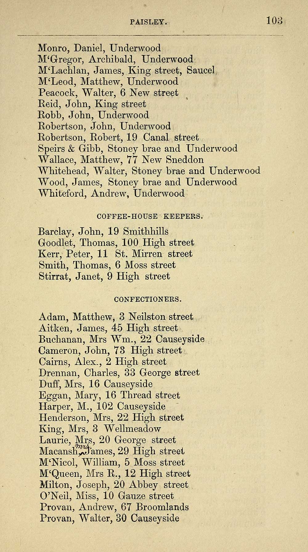 (107) - Towns > Paisley > 1862-1884 - Watson's directory for Paisley ...