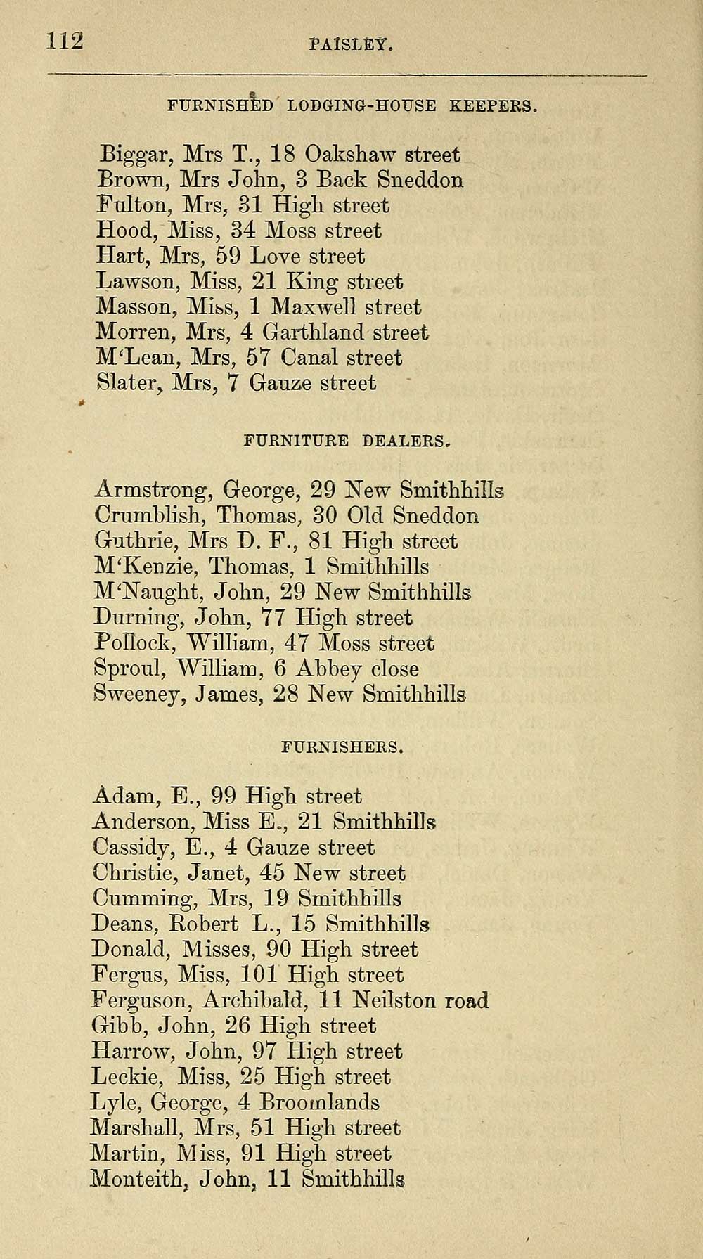 (116) - Towns > Paisley > 1862-1884 - Watson's directory for Paisley ...
