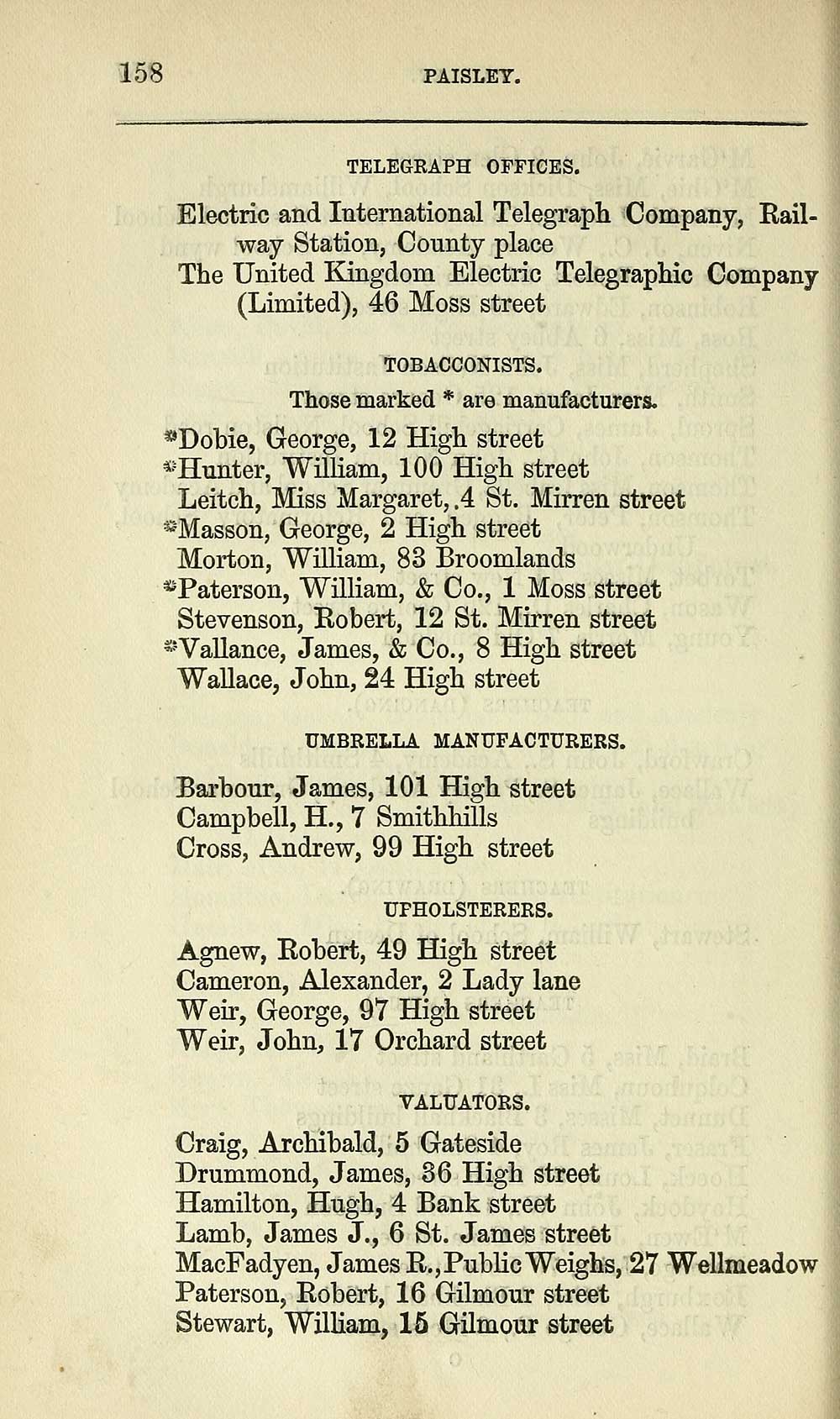 (162) - Towns > Paisley > 1862-1884 - Watson's directory for Paisley ...