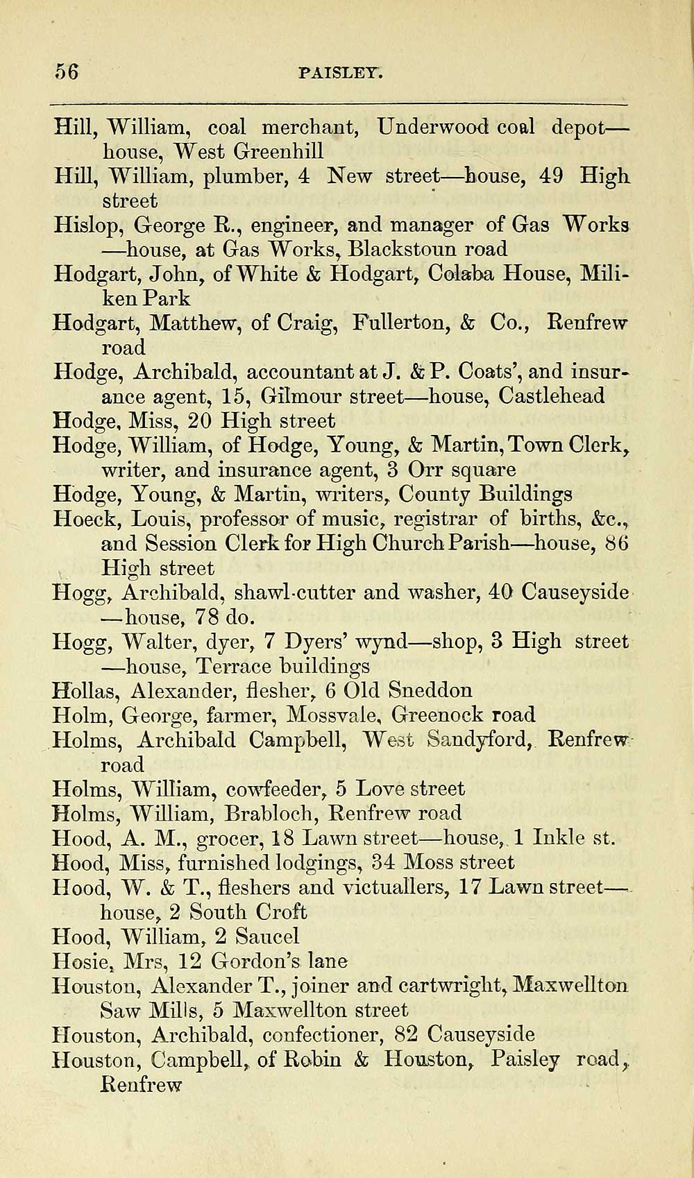 (58) - Towns > Paisley > 1862-1884 - Watson's directory for Paisley ...
