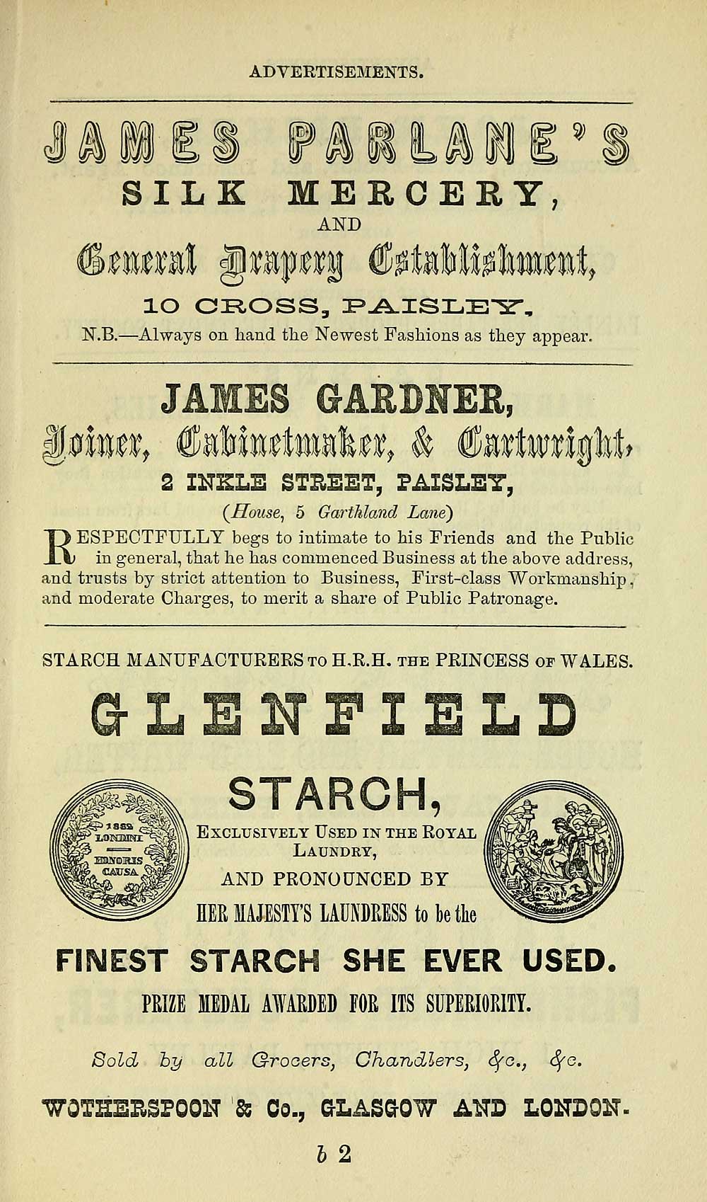 (289) - Towns > Paisley > 1862-1884 - Watson's directory for Paisley ...
