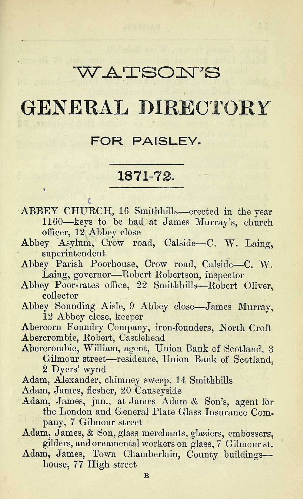 (17) - Towns > Paisley > 1862-1884 - Watson's directory for Paisley ...