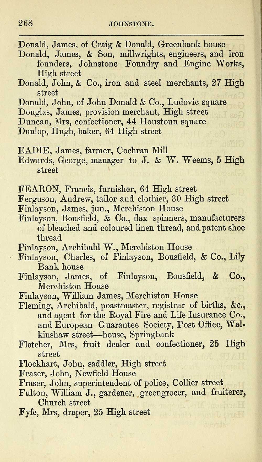 (272) - Towns > Paisley > 1862-1884 - Watson's directory for Paisley ...