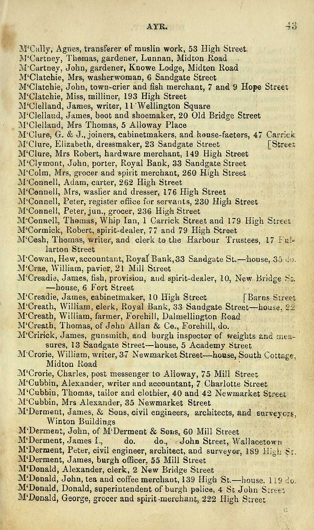 (47) - Towns > Ayr > 1849-1871 - Post-Office directory for Ayr, Newton ...