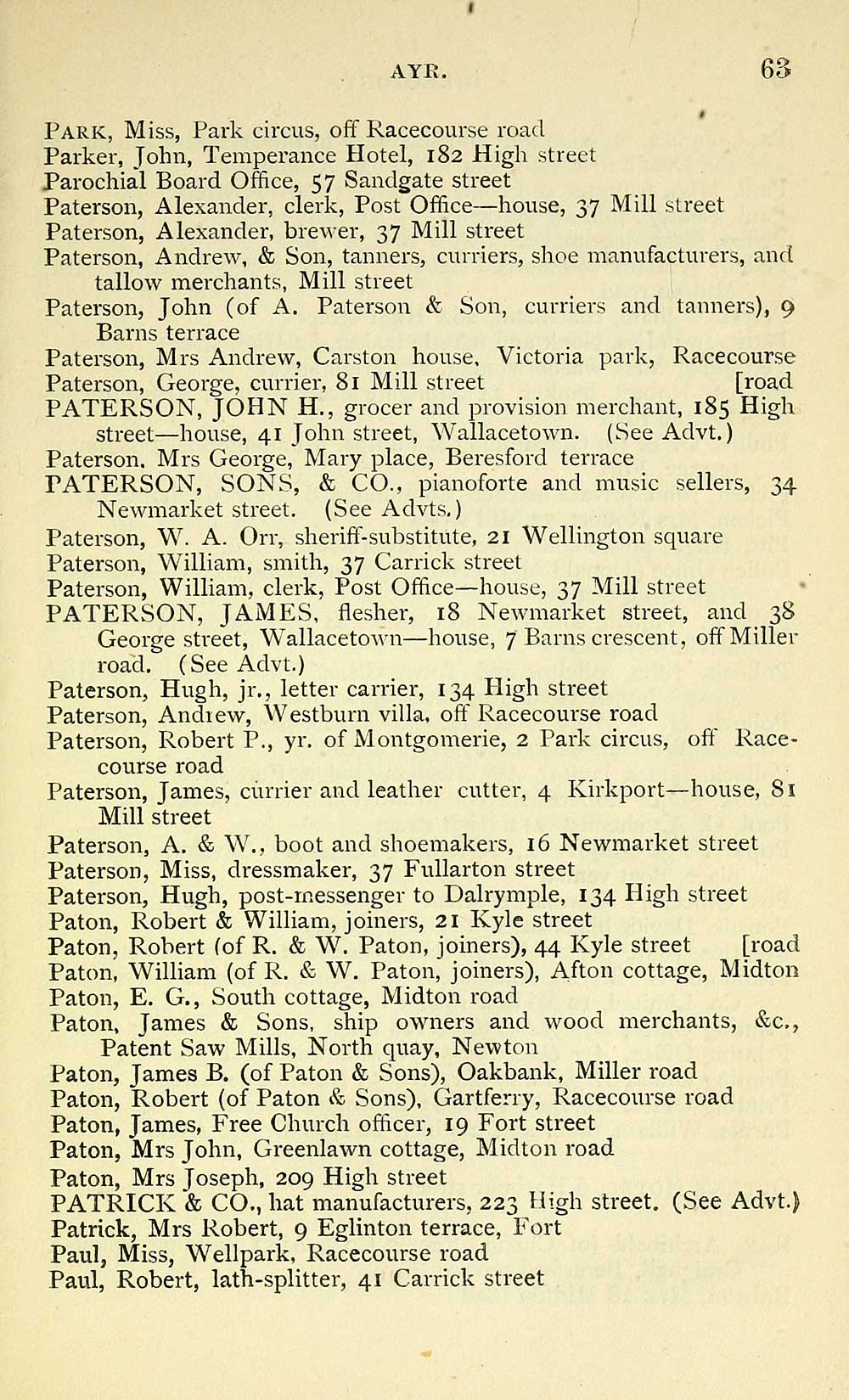 (69) - Towns > Ayr > 1873-1893 - Post office general and trades ...
