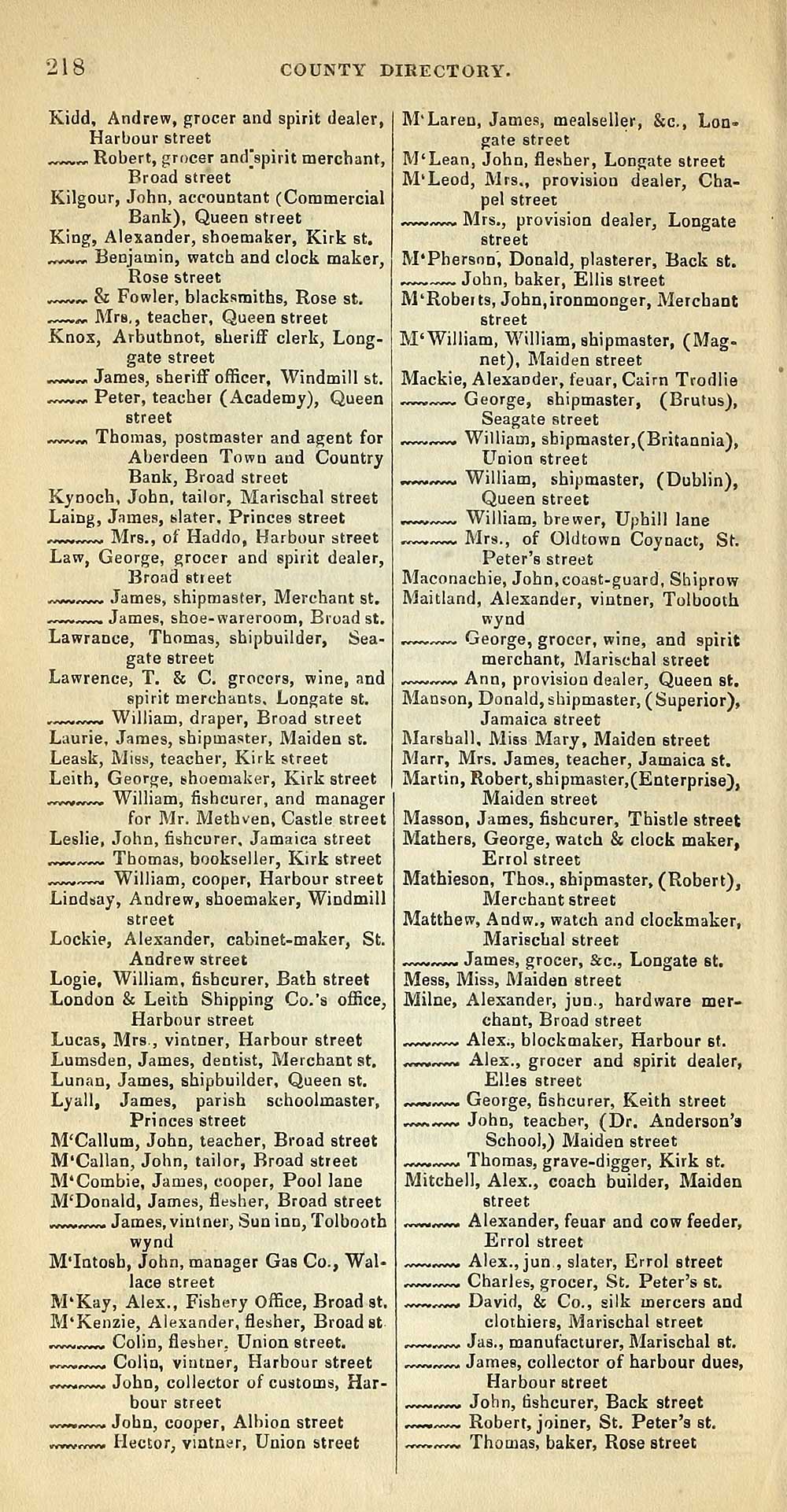 (244) - Towns > Aberdeen > 1846-1848 - Post-office and Bon-accord ...