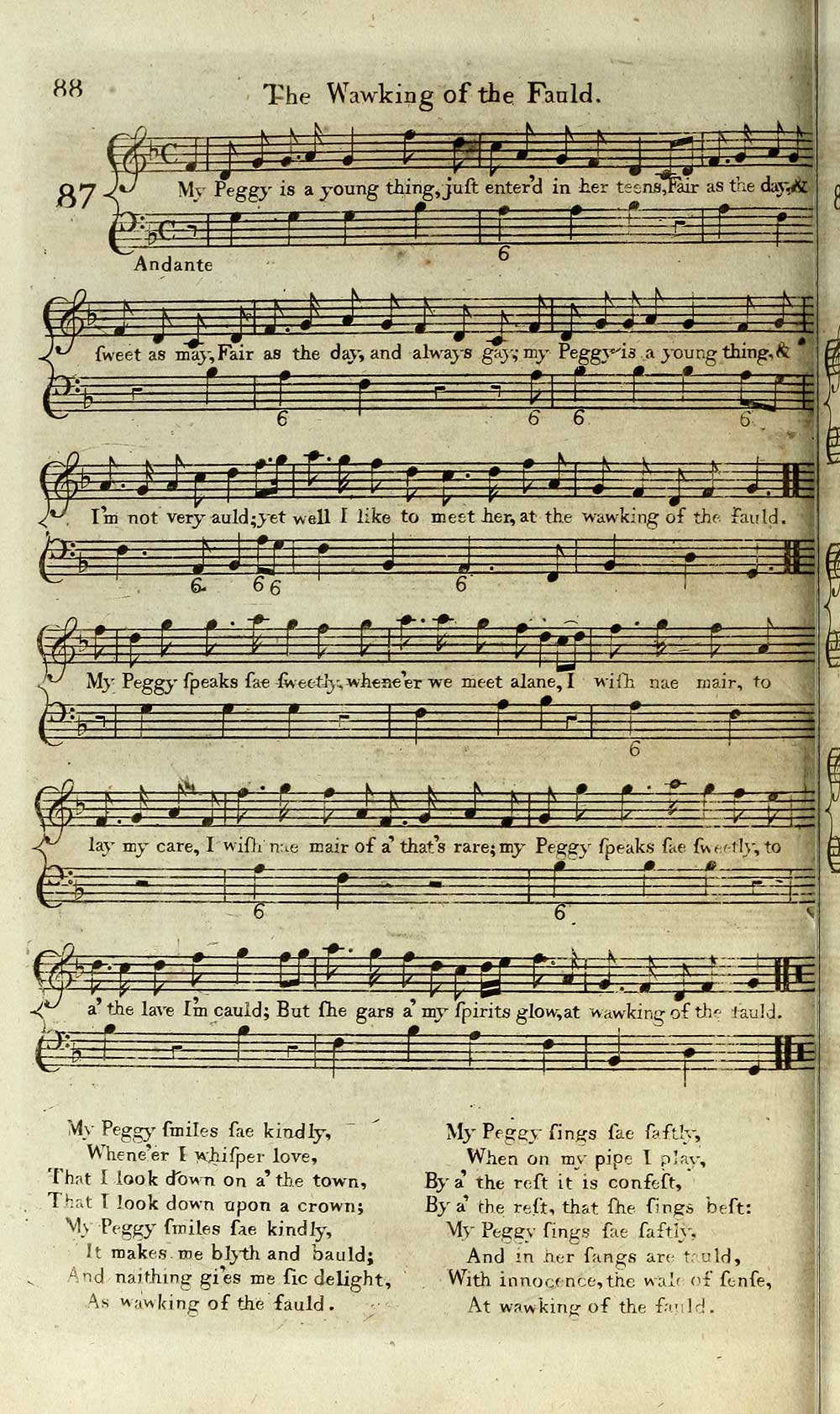 (100) Page 88 - Wawking of the fauld - Glen Collection of printed music ...