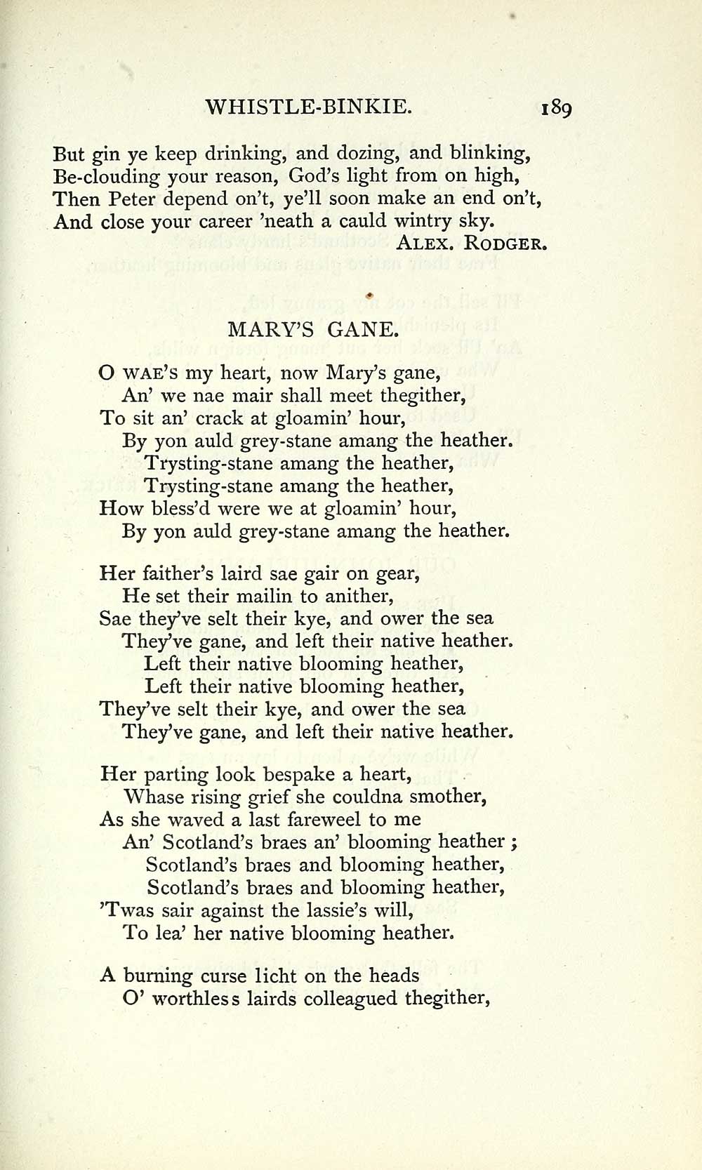 (209) Page 189 - Mary's gane - Glen Collection of printed music ...