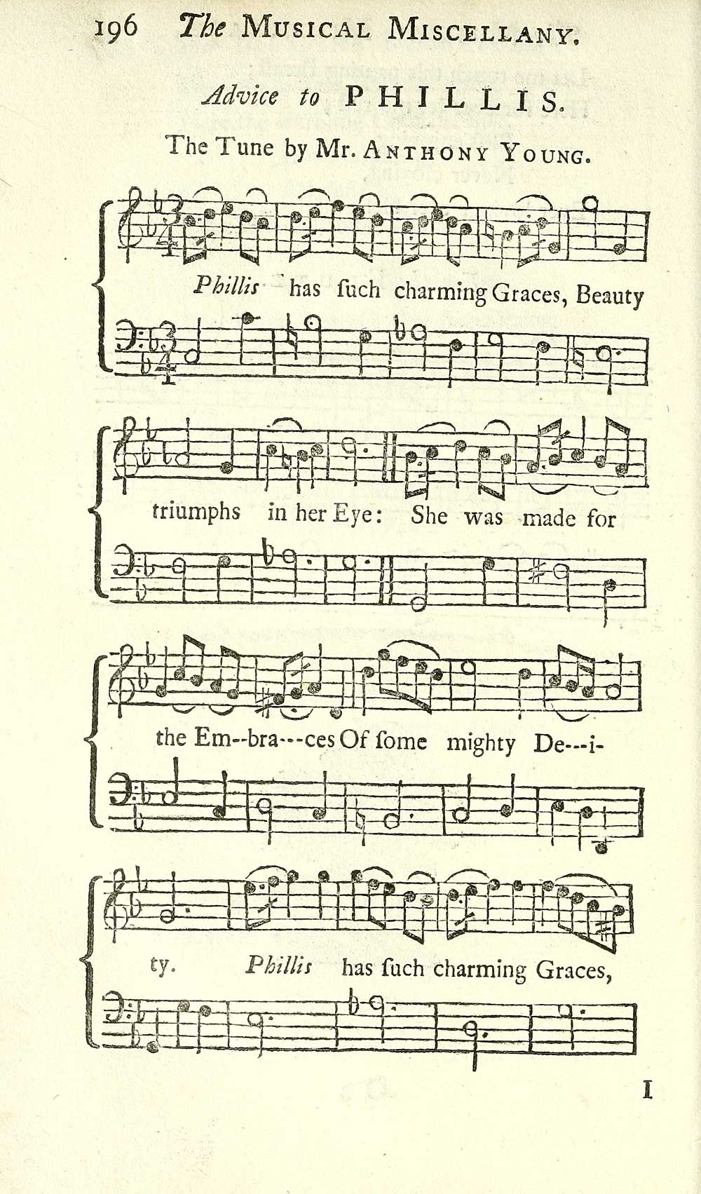 (214) Page 196 - Advice to Phillis - Glen Collection of printed music ...