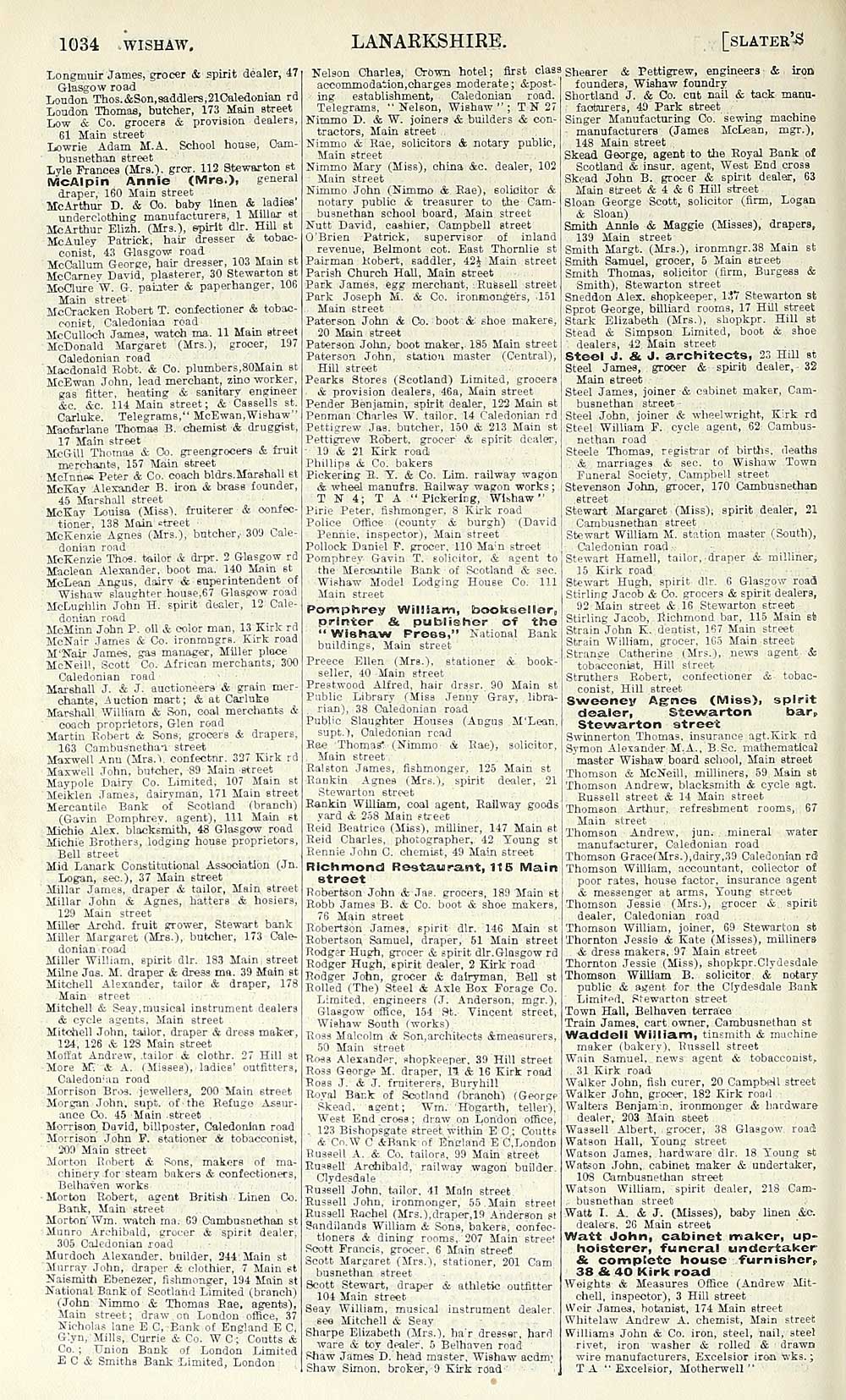 (1098) - Scotland > 1882-1915 - Slater's Royal National Commercial ...