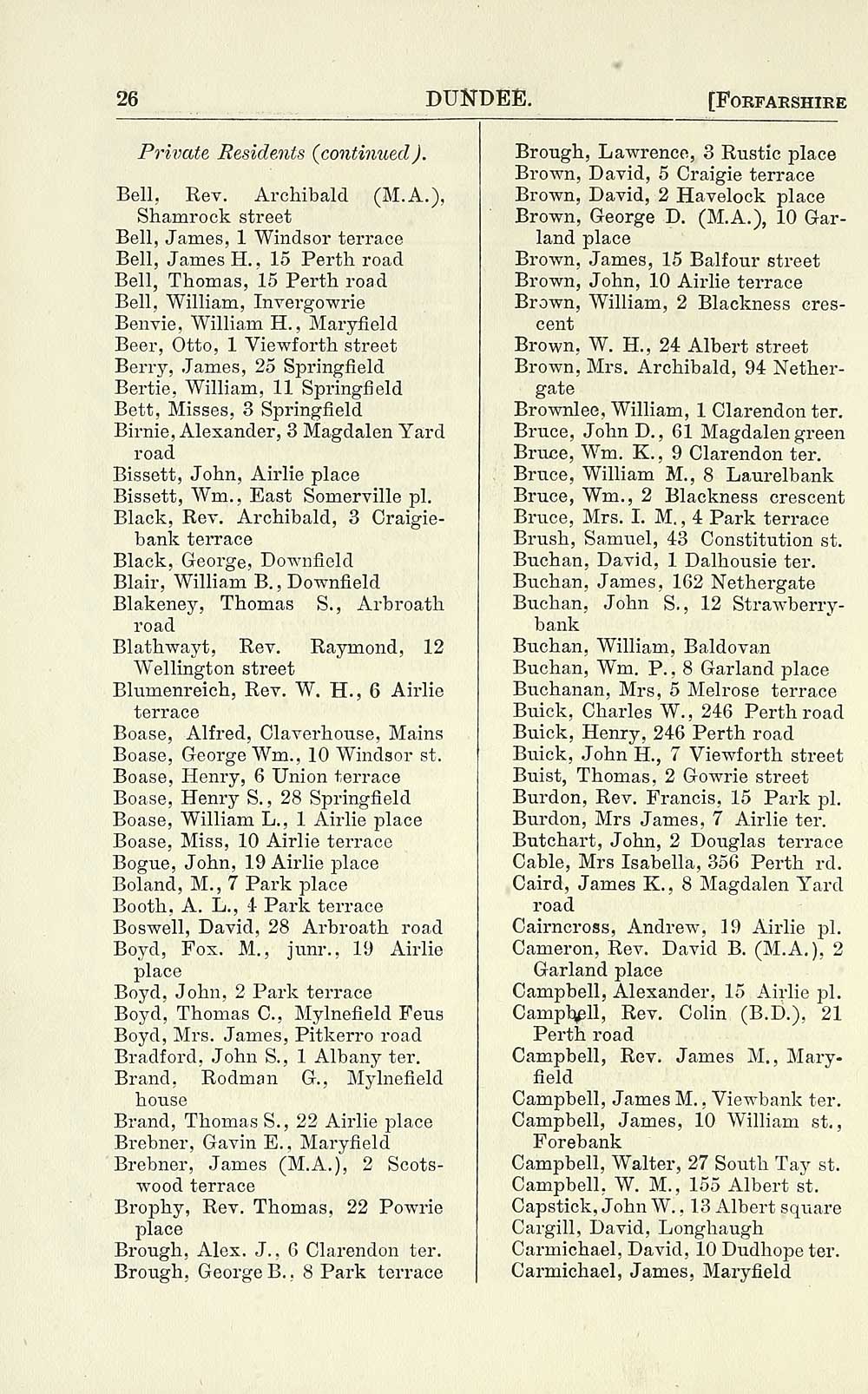 (38) - Counties > Angus (Forfarshire) > 1887-1888 - Forfarshire ...