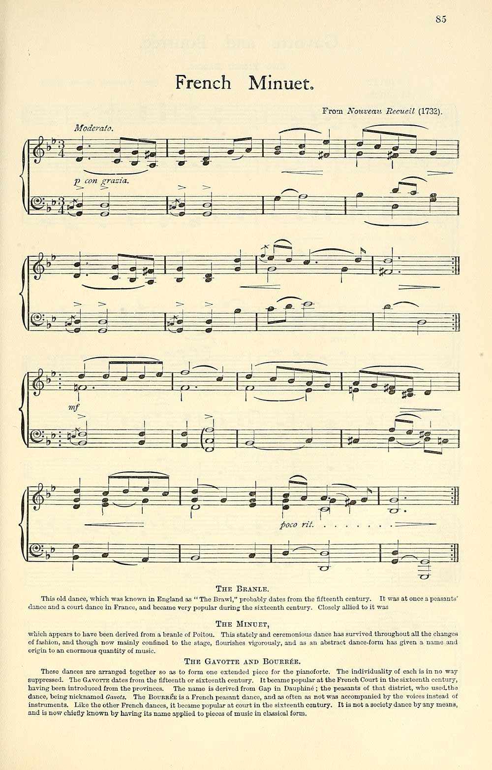 (99) Page 85 - French minuet - Glen Collection of printed music ...