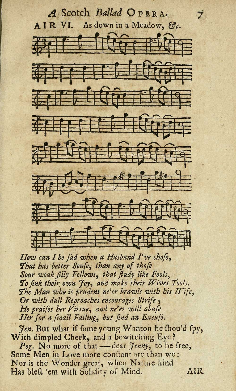 (21) Page 7 - As down in a meadow, &c - Glen Collection of printed ...