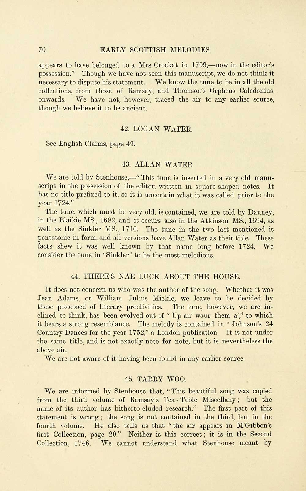 (92) Page 70 - Logan Water - Inglis Collection of printed music ...