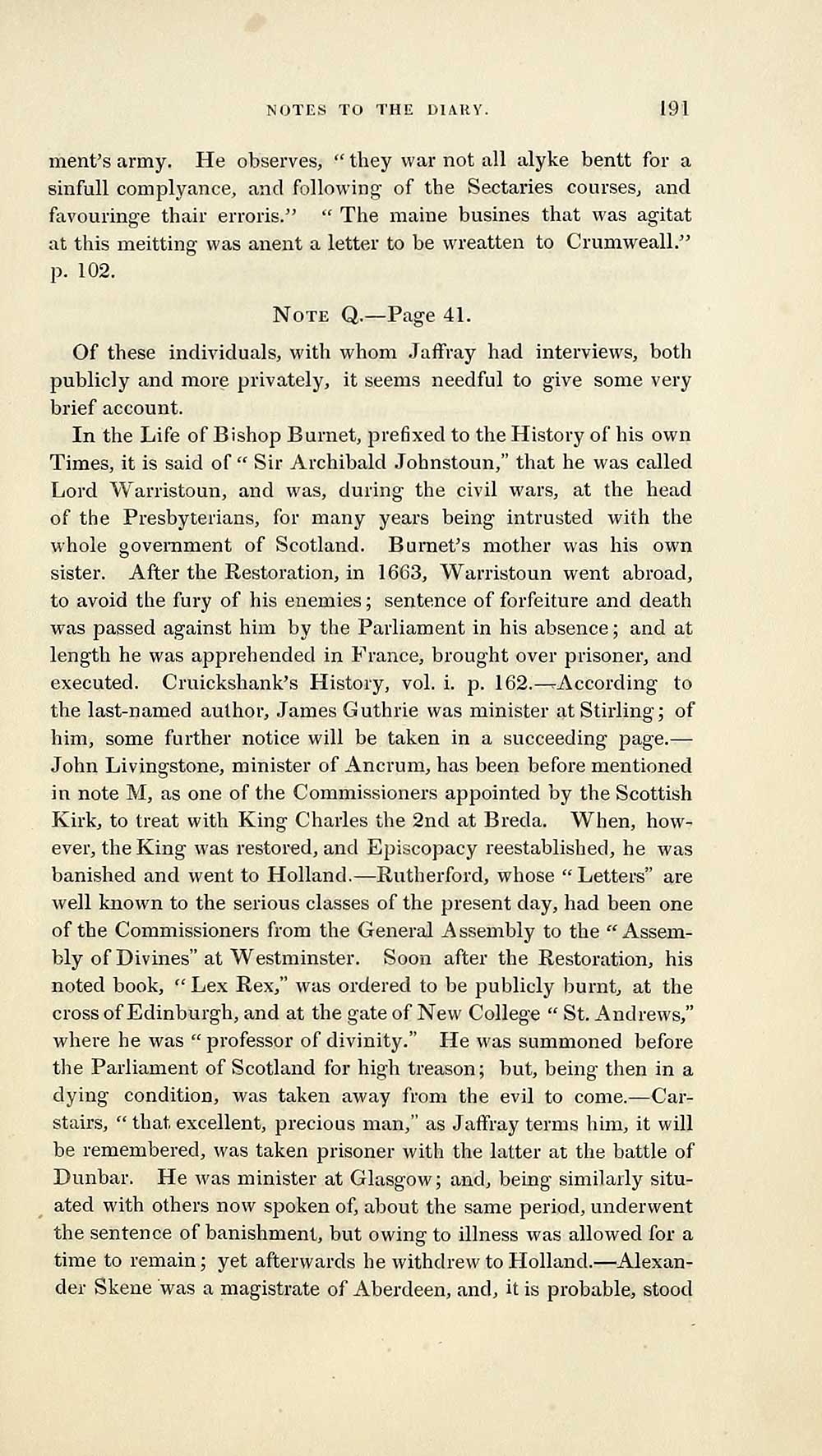 (231) Page 191 - Diary of Alexander Jaffray, provost of Aberdeen ...