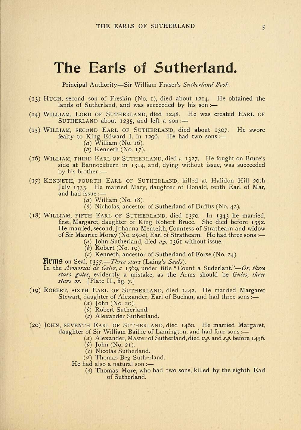 (25) Page 5 - Earls of Sutherland - Heraldry of the Murrays - Histories ...