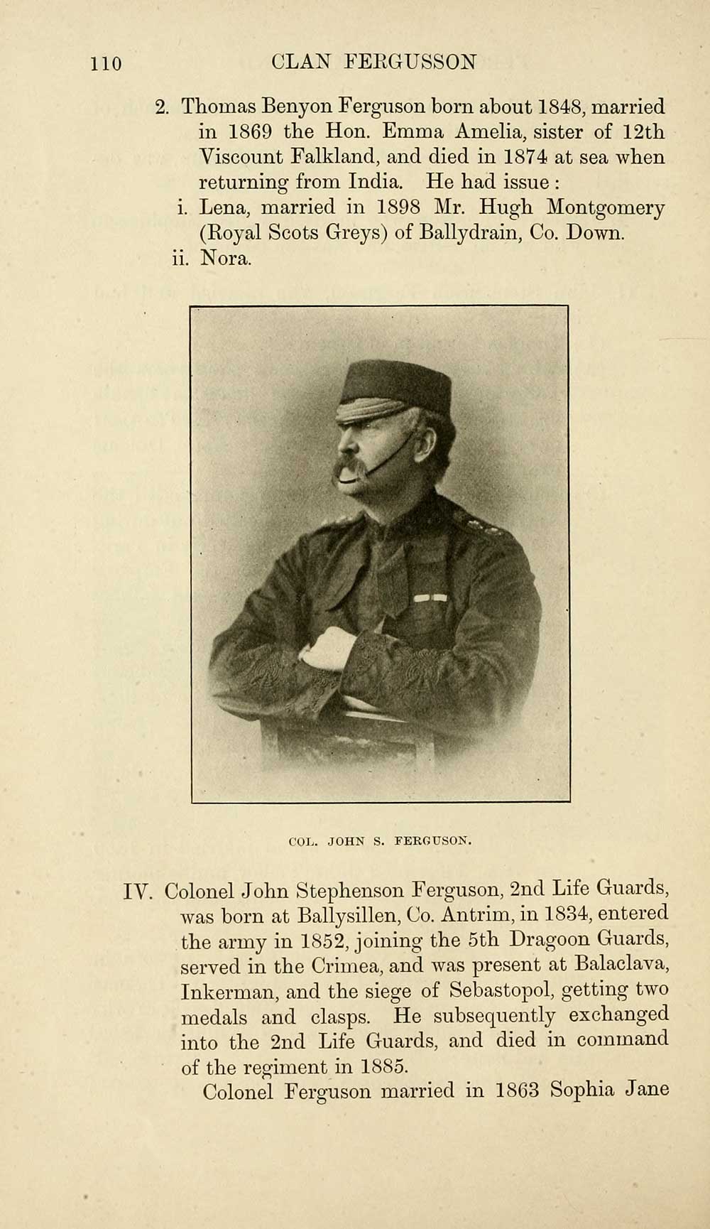 (130) Page 110 - Records of the clan and name of Fergusson, Ferguson ...